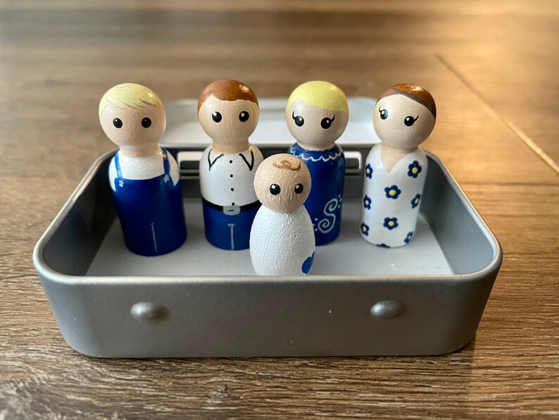 Sweet Family Peg People Dolls House Pretend Play Set in Themed - Etsy