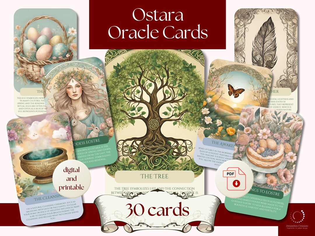 Ostara Card Set – 30 Cards on Mythology, Symbols and Rituals for Spring ...