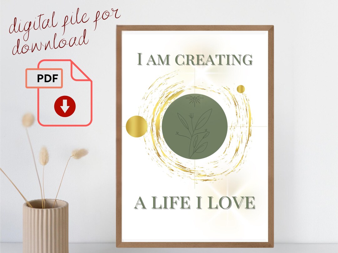 Instant Download Minimalist Digital Posters & Wall Art Affirmations ...