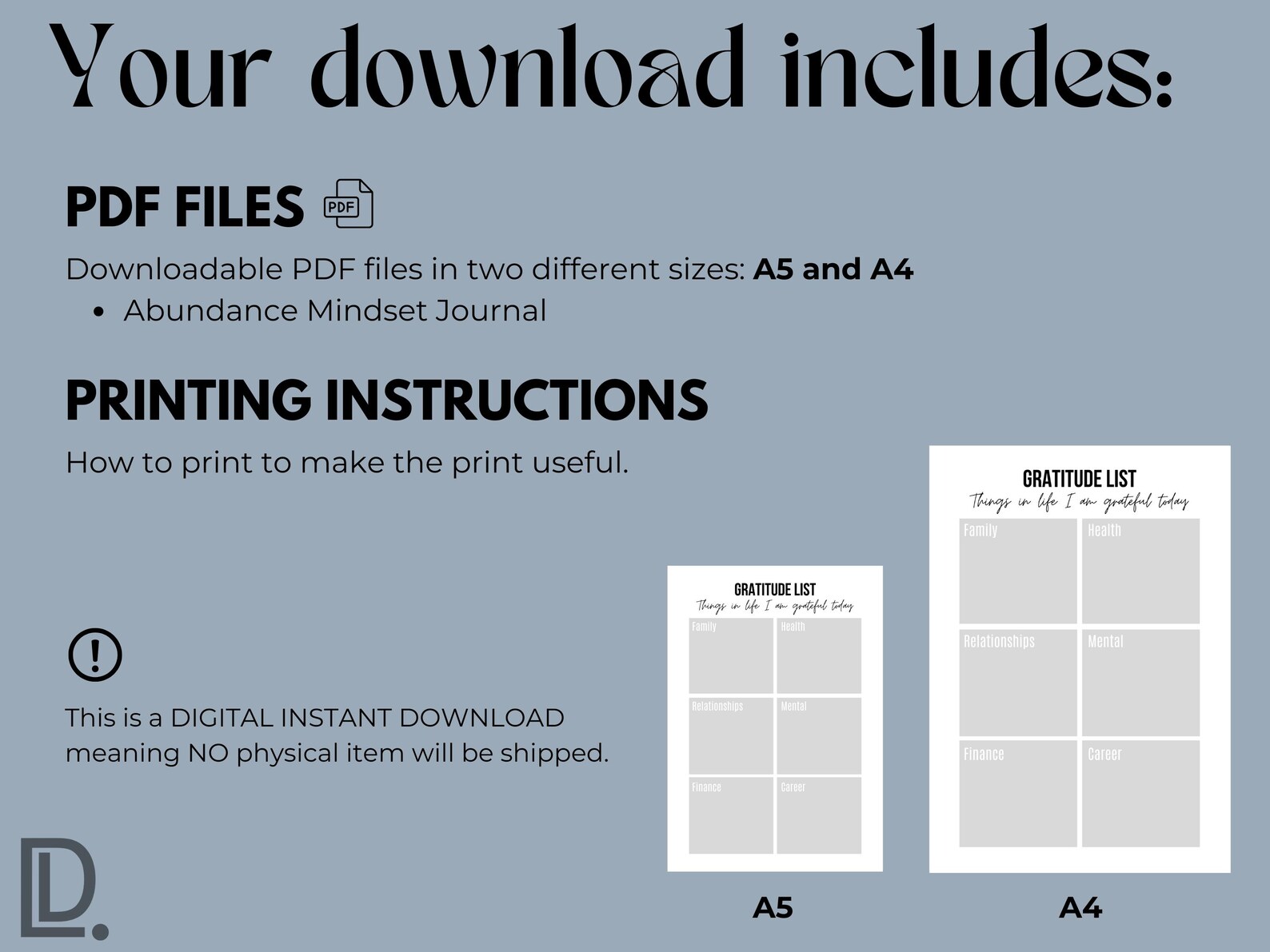 Abundance Mindset Journal | Daily Planner and Self-care Log ...