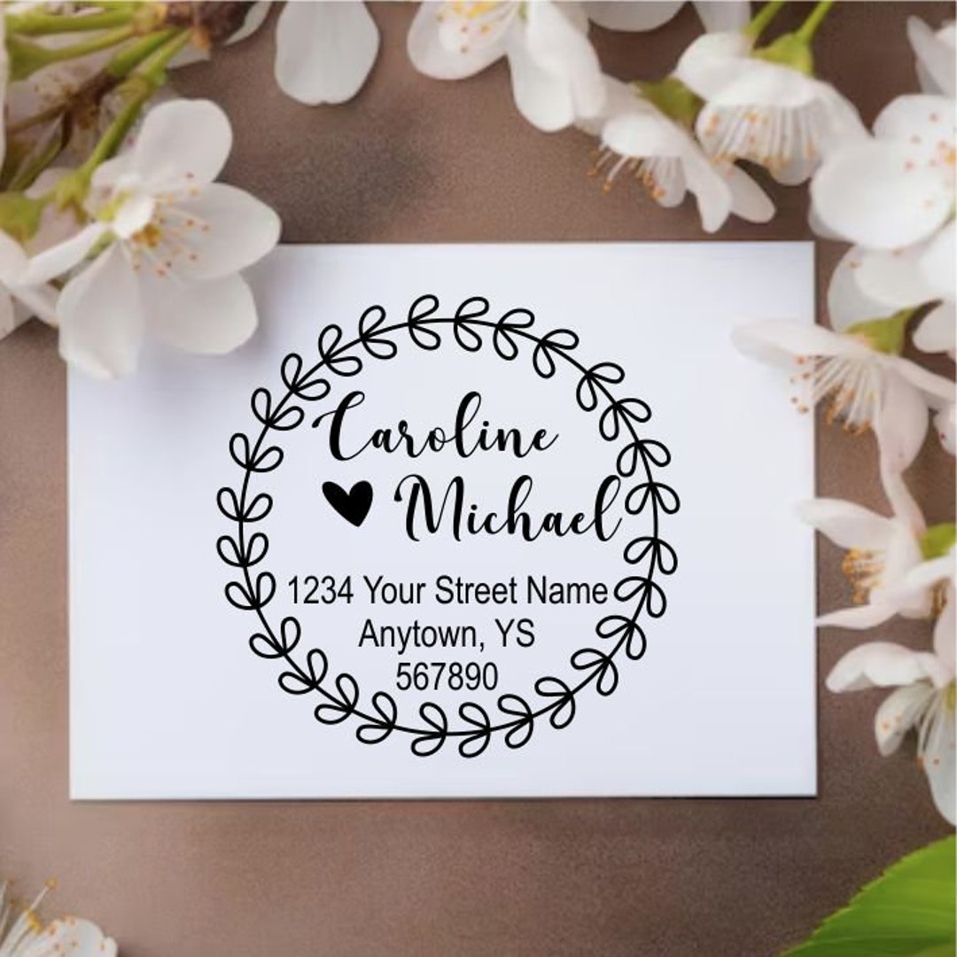 Custom Round Address Stamps - Custom Stamp - 904 Stamps - Etsy