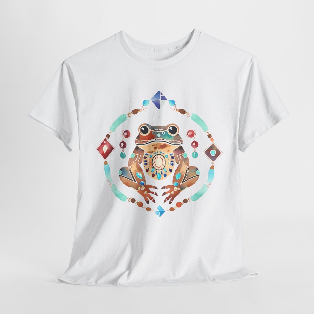 Watercolor Toad Shirt Jewels Nature Lover Unisex Gemstone Amphibian Tee ...