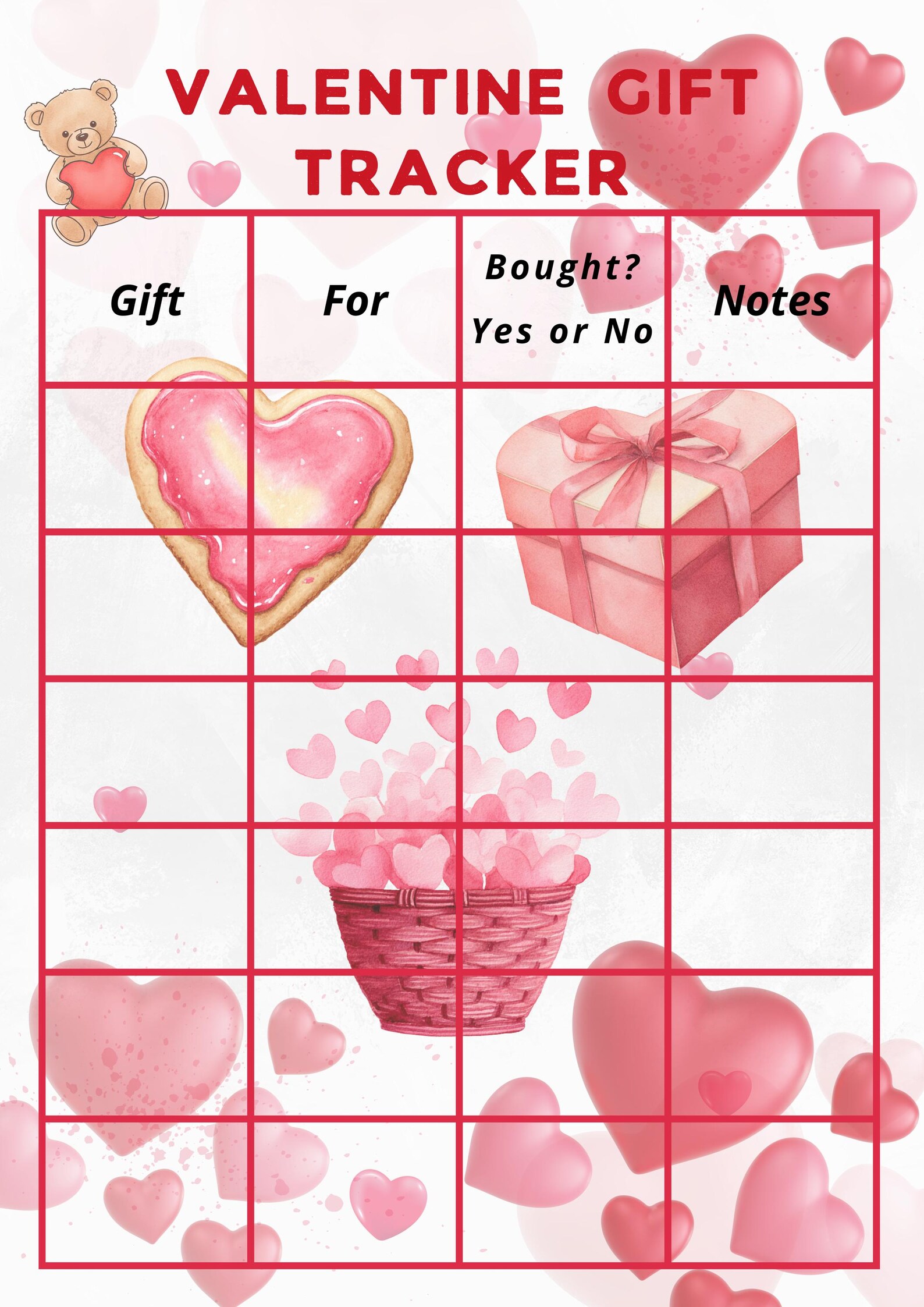 Valentine’s Day Planner Printable | Romantic Planner PDF | Date Night ...