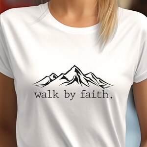 Walk by Faith Shirt - Inspirational Christian Apparel | Minimalist ...