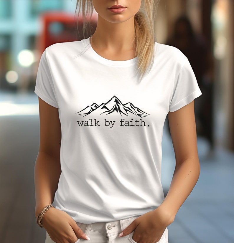 Walk by Faith Shirt - Inspirational Christian Apparel | Minimalist ...