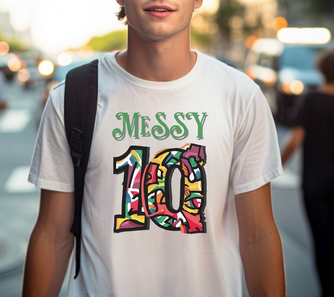 Messi Shirt | Messy 10 Fun and Colorful Tee for Kids and Teens | Unique ...