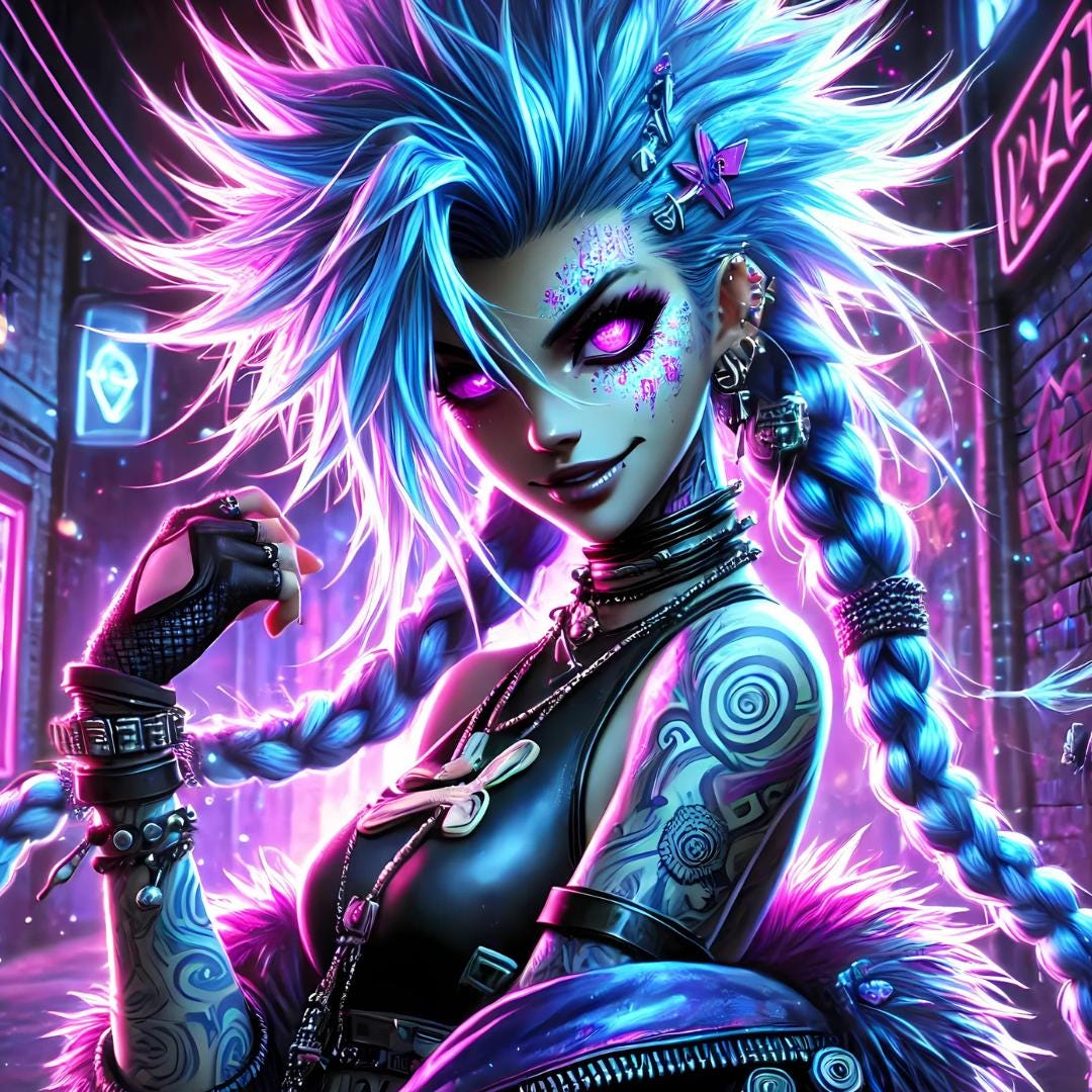 Jinx Cartoon Paintings - Etsy