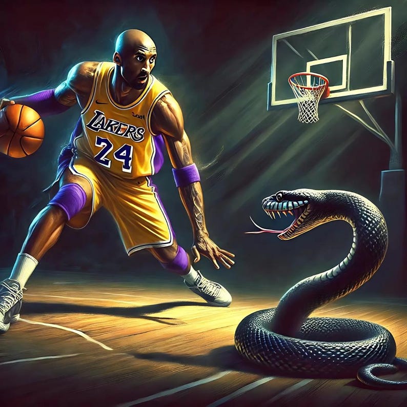 Kobe Bryant Black Mamba Art Paintings - Etsy