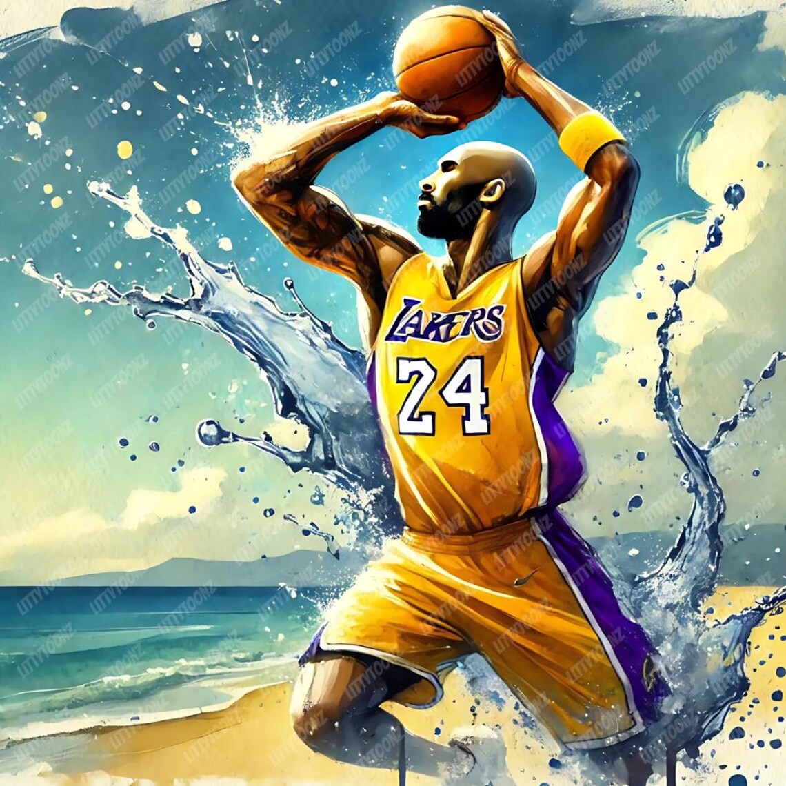 Kobe Bryant Black Mamba Art Paintings - Etsy