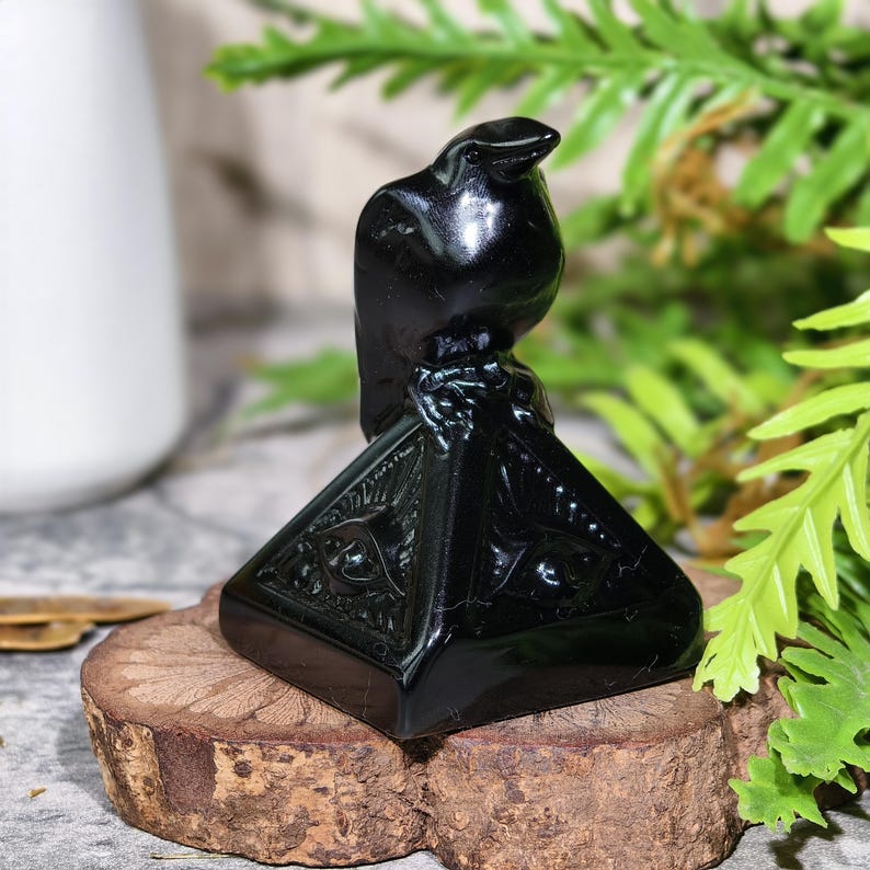 Obsidian Raven Pyramid: All-seeing Eye Sculpture - Etsy