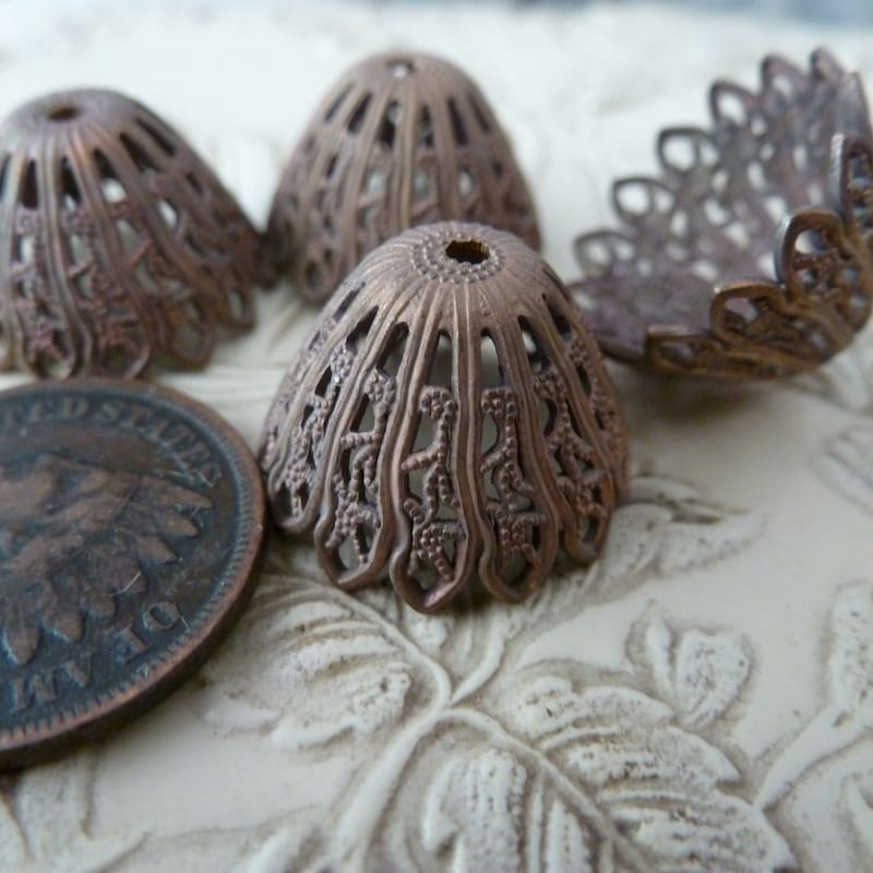 Filigree Bead Caps - Etsy