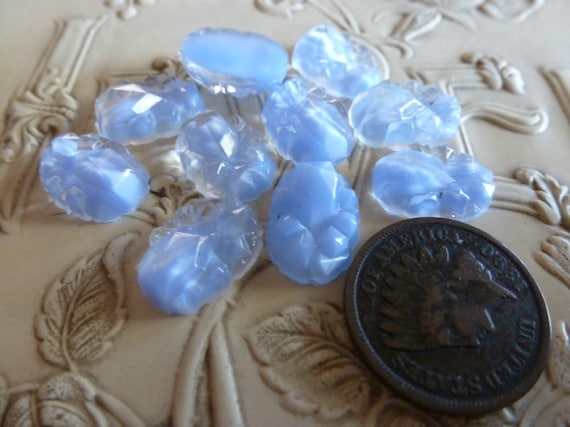 6 Bumpy Textured West German Glass Cabochon Vintage Glass | Etsy