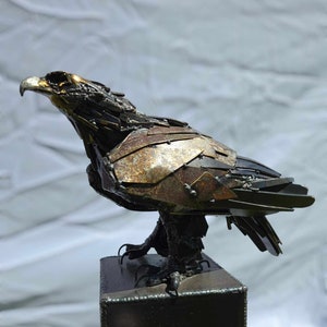 Handcrafted Metal Welded Eagle Sculpture - Etsy