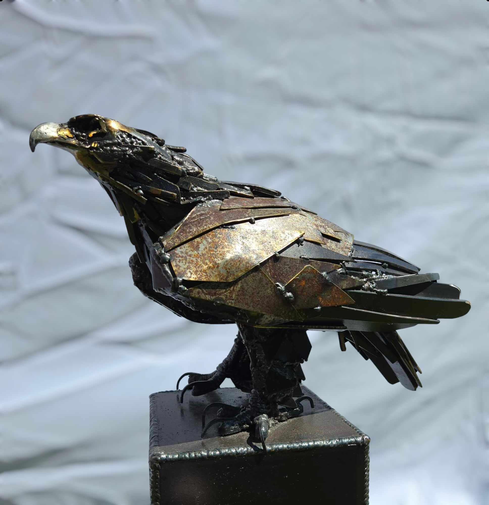 Handcrafted Metal Welded Eagle Sculpture - Etsy