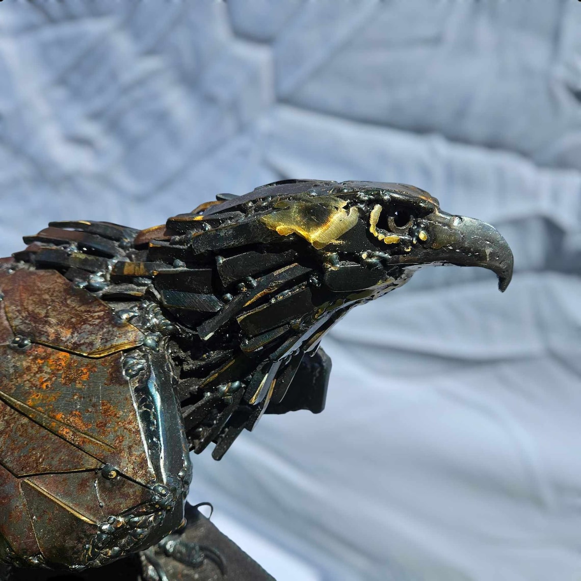 Handcrafted Metal Welded Eagle Sculpture - Etsy