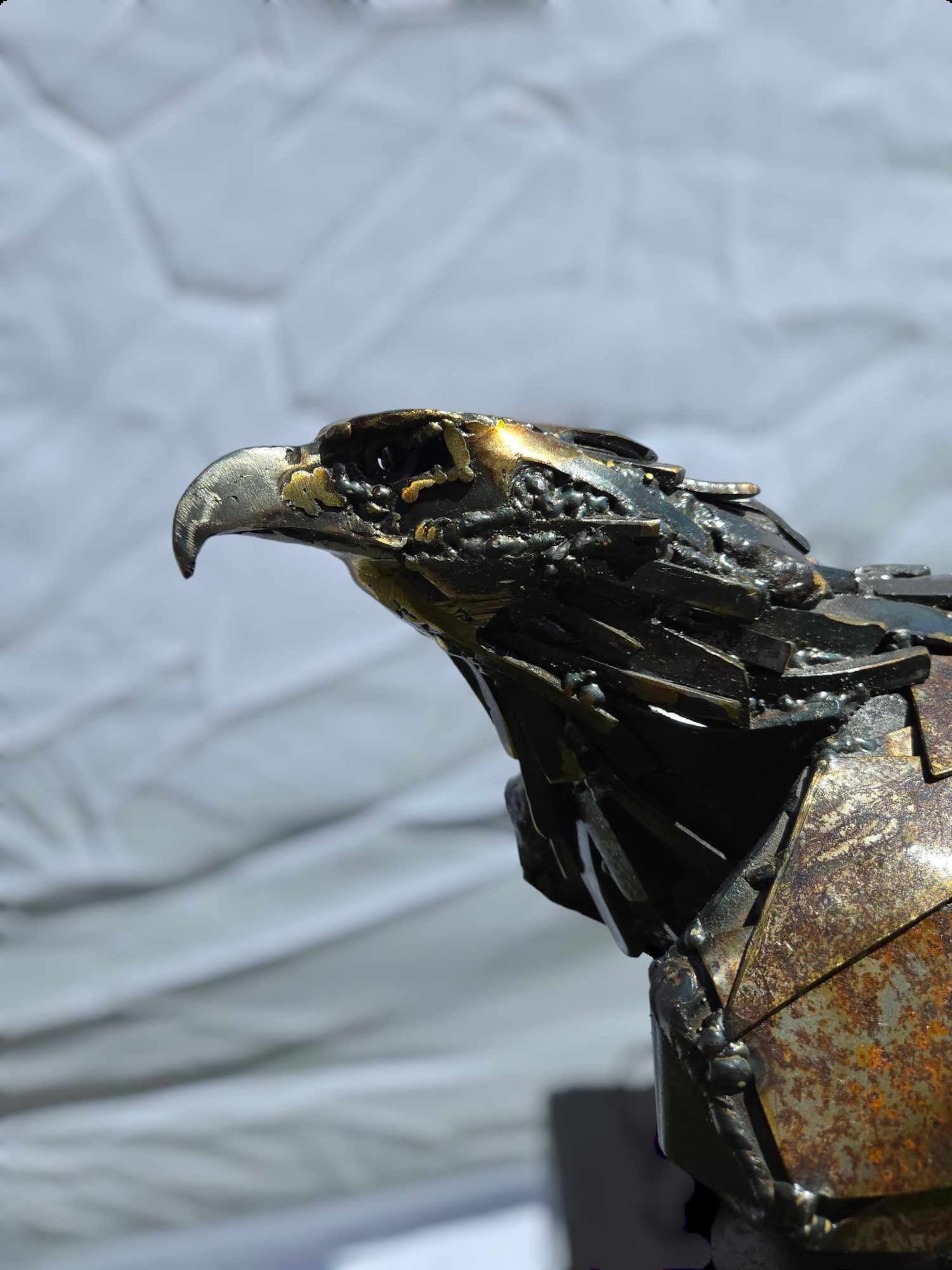 Handcrafted Metal Welded Eagle Sculpture - Etsy