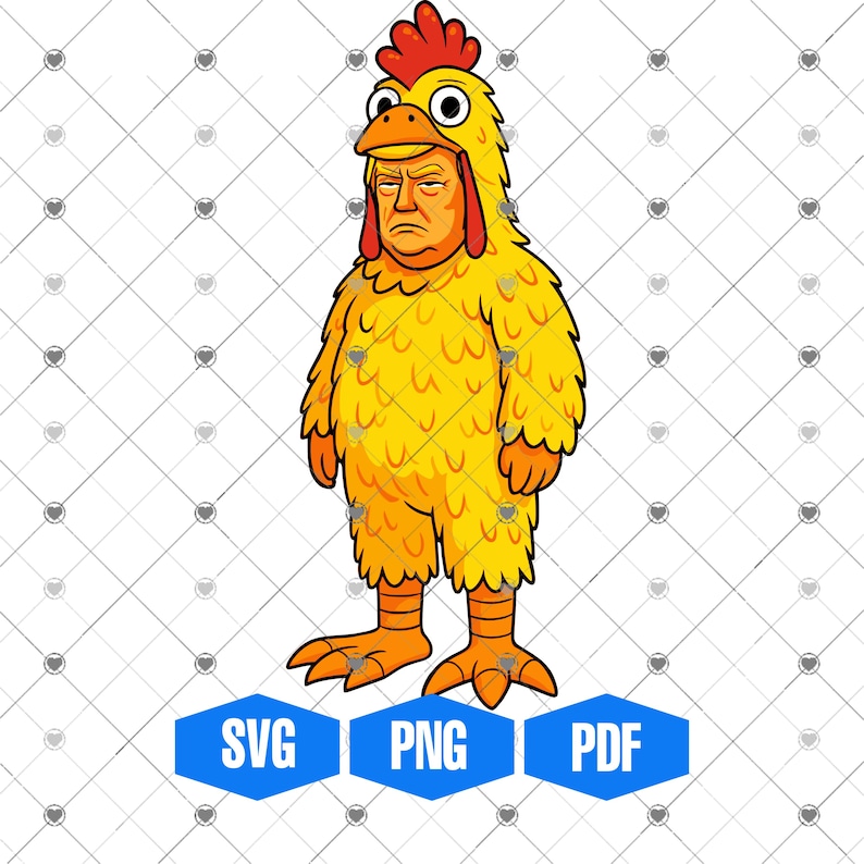 Trump Chicken Costume SVG Pdf Png Pdf TACO Trump Always Chickens Out ...