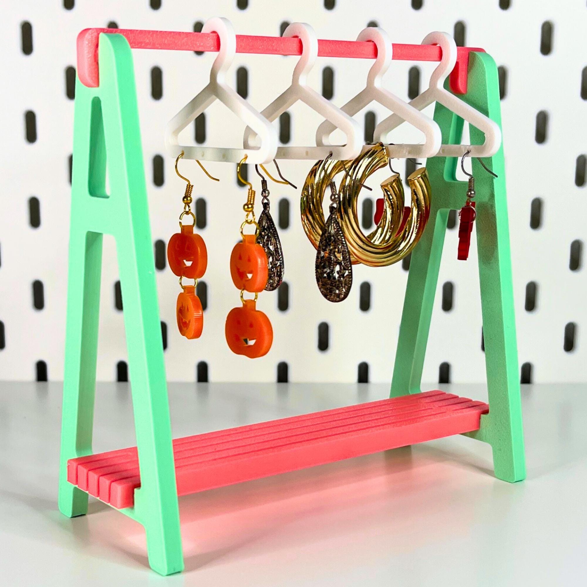 3D Print Earring Holder STL Files Jewelry Organizer Wardrobe Coat ...