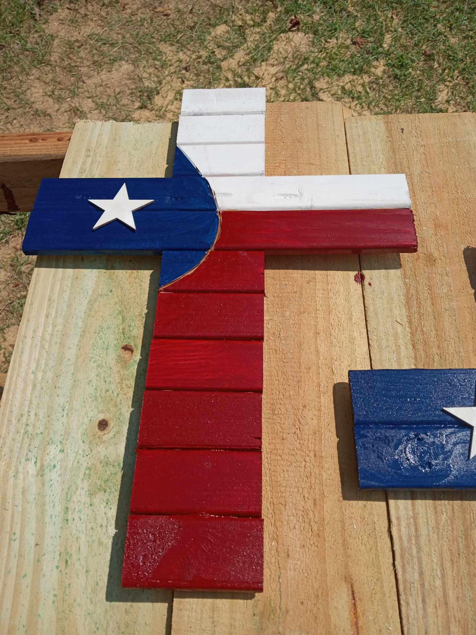 Texas Flag Wooden Cross - Etsy
