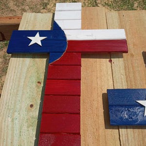 Texas Flag Wooden Cross - Etsy