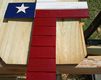 Wooden Texas Cross, Texas Flag Cross, Christian Decor, Christ-centered ...