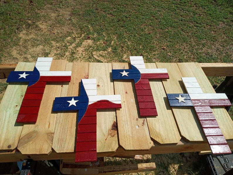 Texas Flag Wooden Cross - Etsy