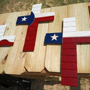 Texas Flag Wooden Cross - Etsy