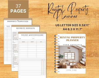 Rental Property Management Planner, Printable Rental Property Planner ...