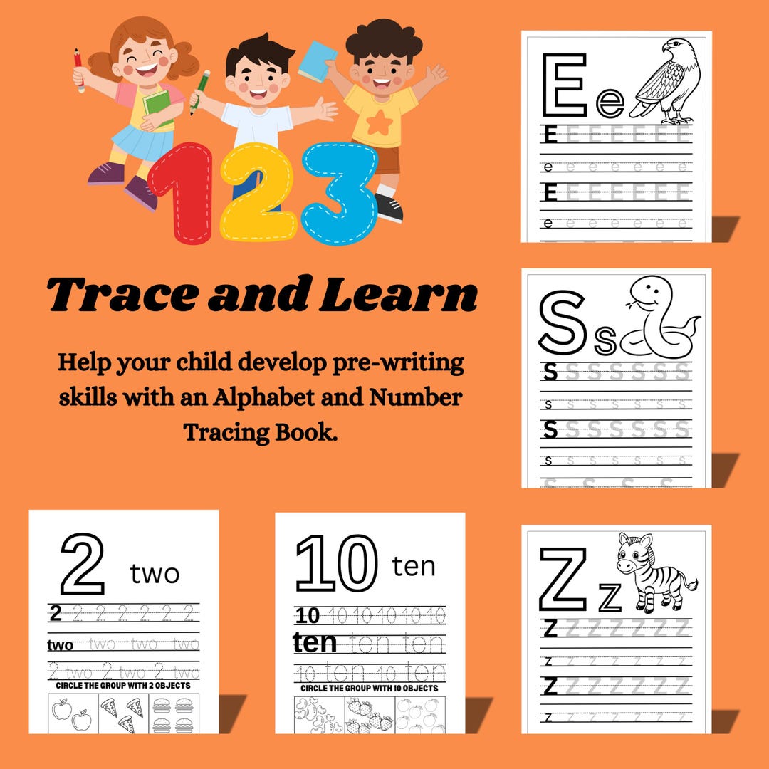 Alphabet and Number Practice for Little Learners - Etsy