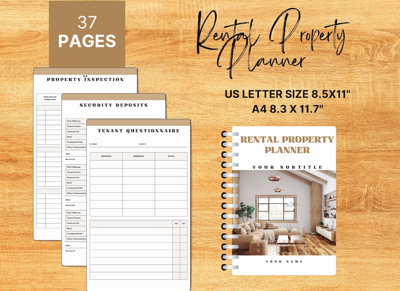 Printable Real Estate Planner for Rental Property Management ...