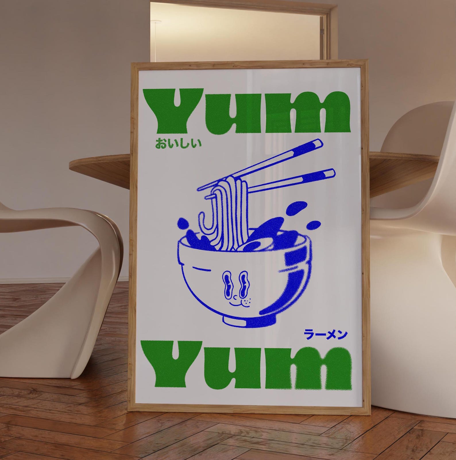 Ramen Retro Art Print Fine Art Print Noodles Print Ramen Illustration ...