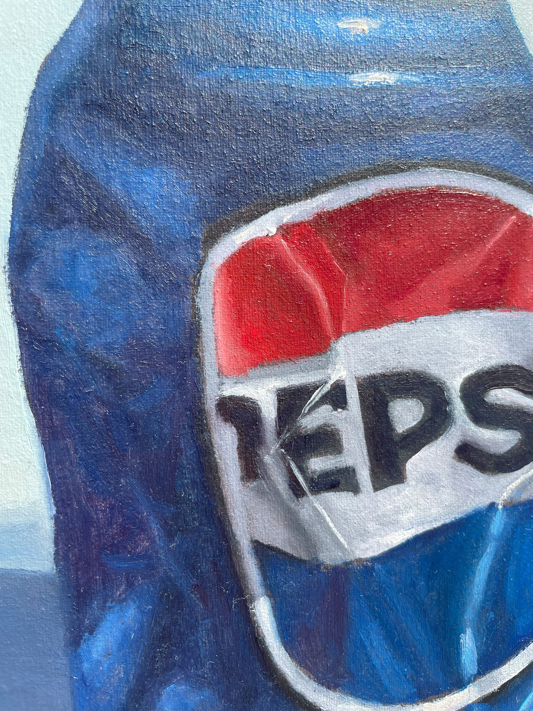 Original Oil Painting: Crushed Pepsi-cola Can, 12x9 Inches ...