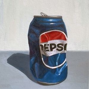 Original Oil Painting: Crushed Pepsi-cola Can, 12x9 Inches ...