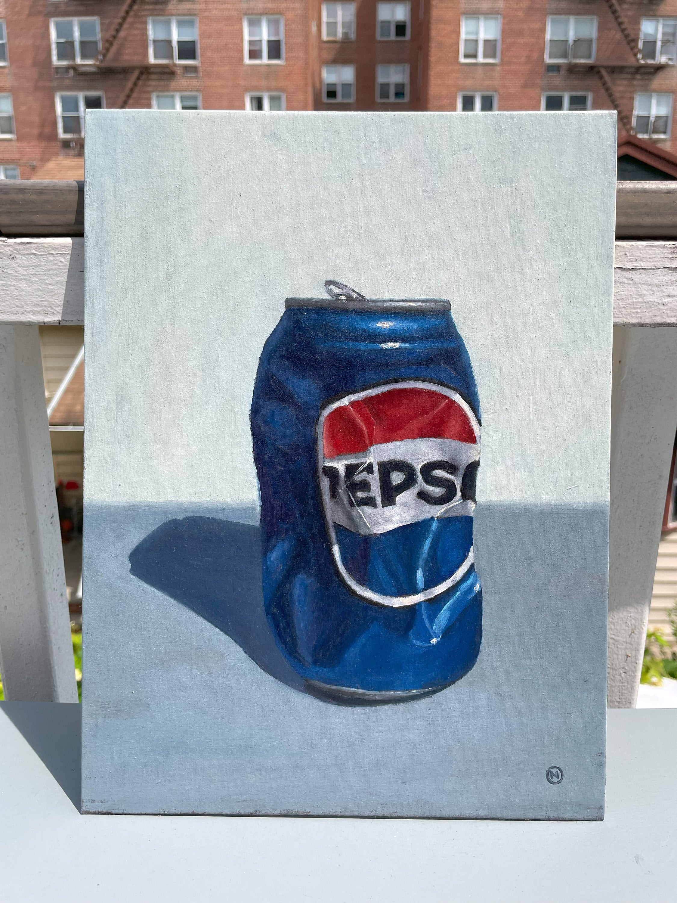 Original Oil Painting: Crushed Pepsi-cola Can, 12x9 Inches ...