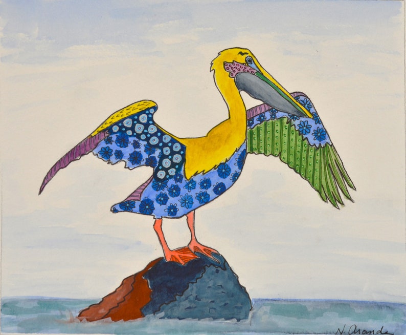 Pelican - Art Print - Etsy