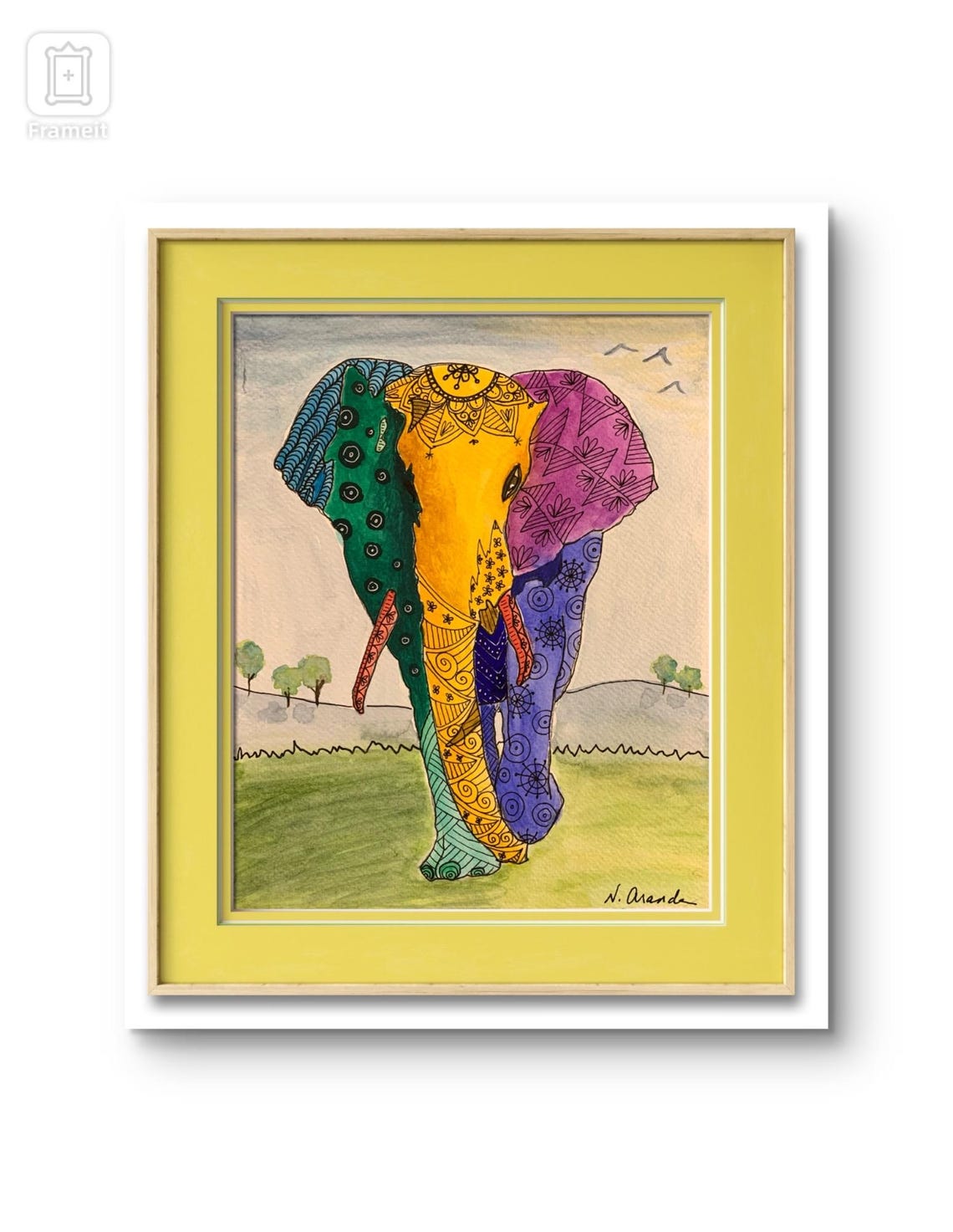 Elephant - Art Print - Etsy