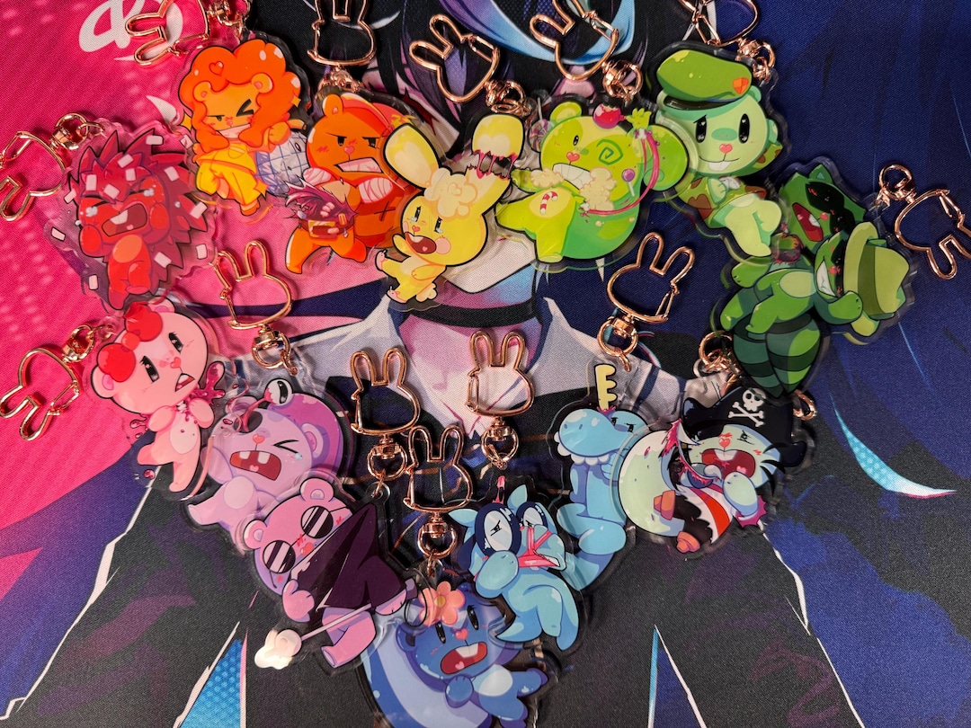 Happy Tree Friends Acrylic Keychains // Hang in There! - Etsy