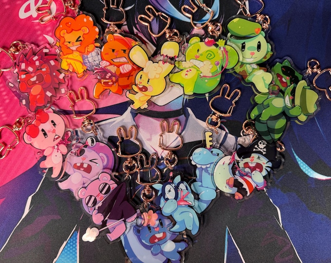 Happy Tree Friends Acrylic Keychains // Hang in There! - Etsy