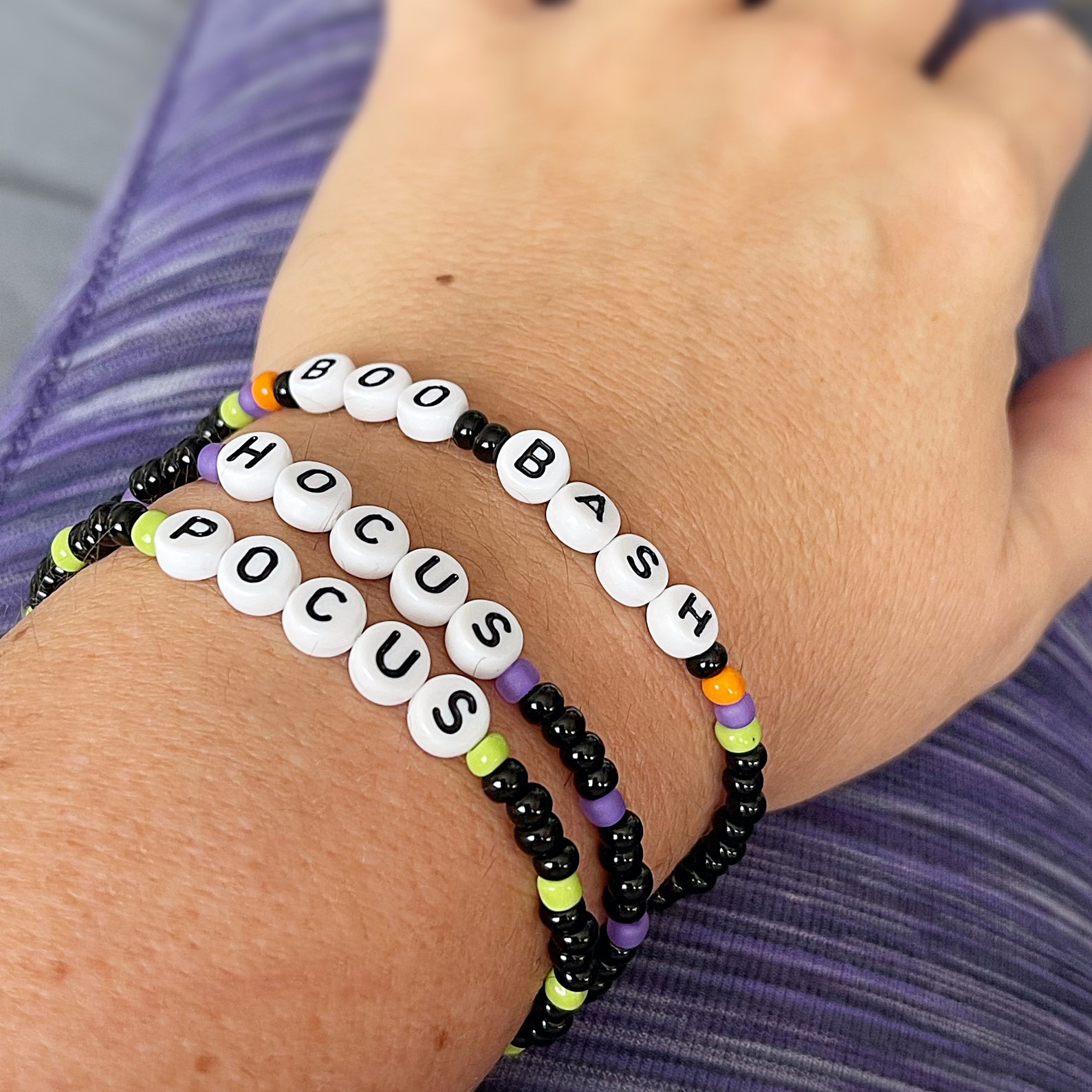 Hocus Pocus Halloween Disney Inspired Beaded Bracelet Set - Etsy