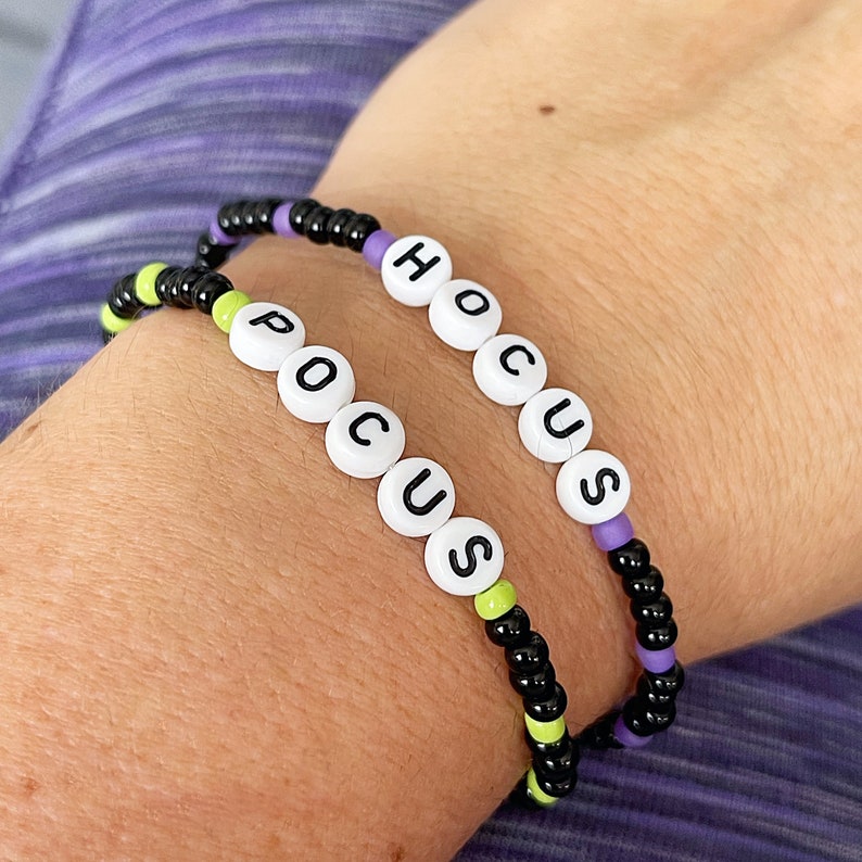 Hocus Pocus Halloween Disney Inspired Beaded Bracelet Set - Etsy