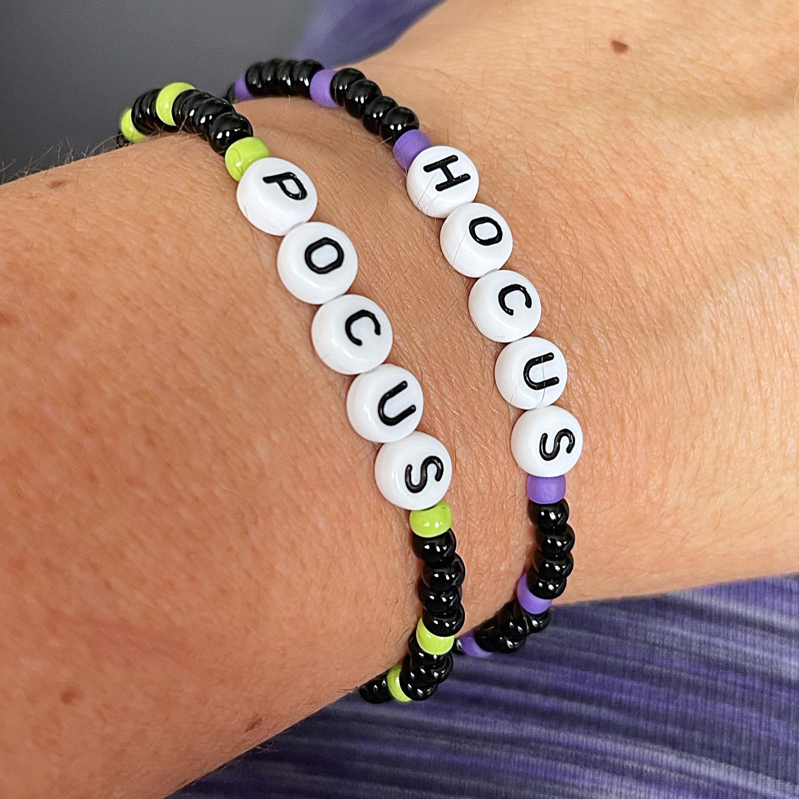 Hocus Pocus Halloween Disney Inspired Beaded Bracelet Set - Etsy