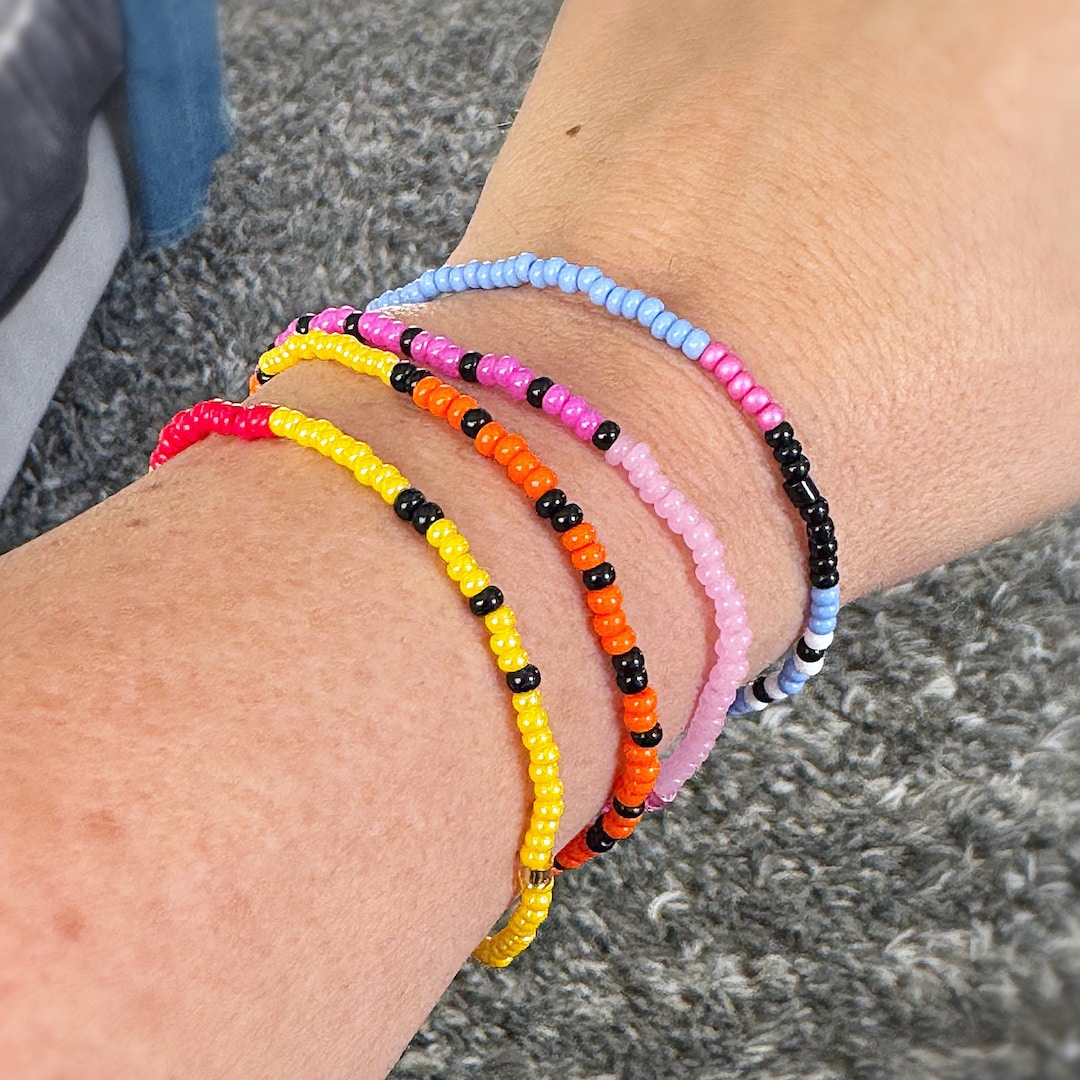 Winnie the Pooh Beaded Bracelet Set | Stretch Bracelets | Tiny Bead Bracelets | Stackable ...