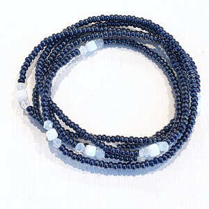 Lunar Eclipse Beaded Stretch Wrap Bracelet - Necklace - Stackable ...