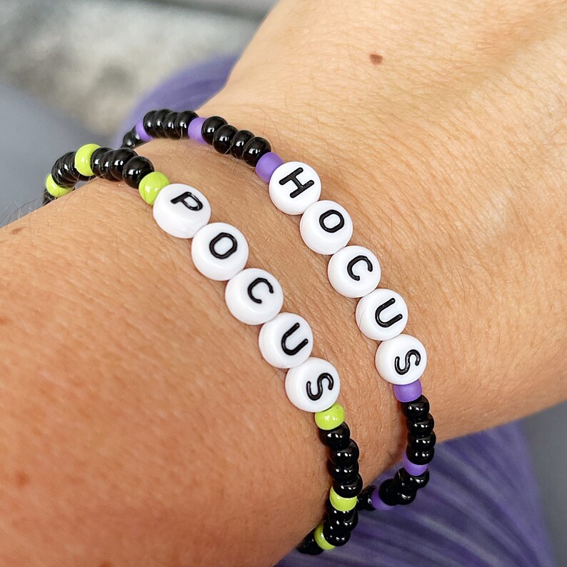 Hocus Pocus Halloween Disney Inspired Beaded Bracelet Set - Etsy