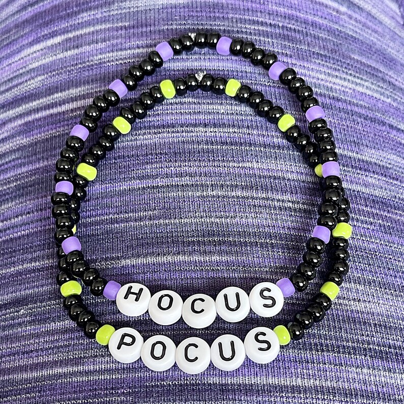 Hocus Pocus Halloween Disney Inspired Beaded Bracelet Set - Etsy