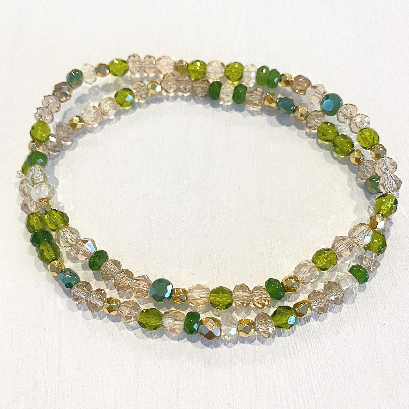 Olive Crystal Sparkle Stacks Individual Beaded Stack | Etsy