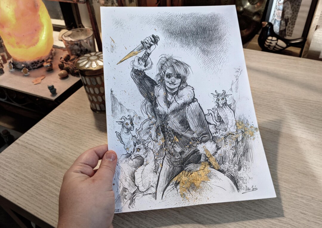 The Dragons' Lair, A4 Format _ ORIGINAL DRAWING _ Illustration, Drawing ...