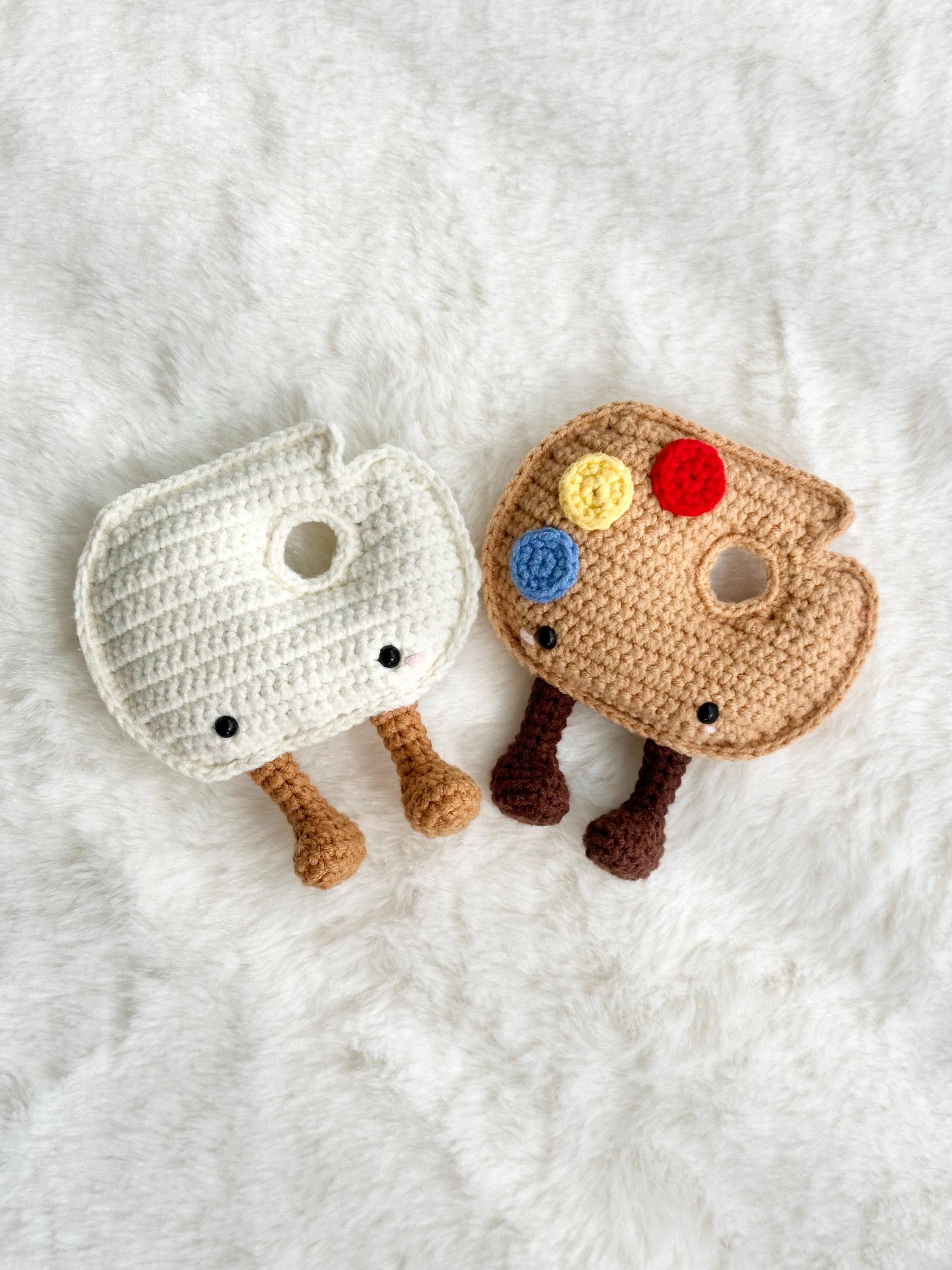 Crochet Paint Palette & Paintbrush Amigurumi Pattern (digital PDF ...