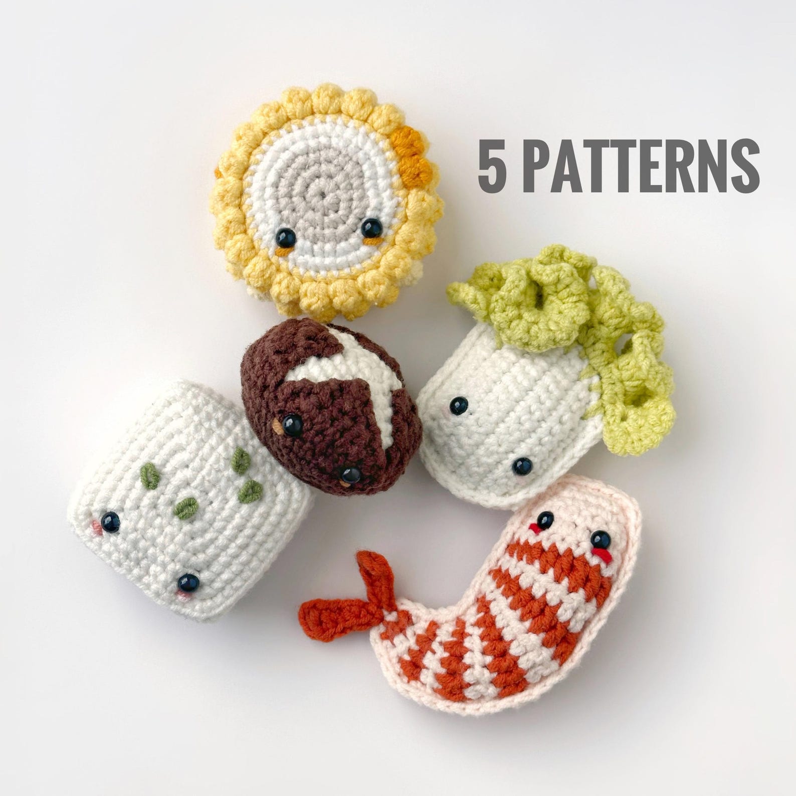 Crochet 5 Mini Munchies - Hot Pot Ingredients Pattern (digital PDF ...