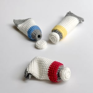 Crochet Paint Tube & Paintbrush Amigurumi Pattern (digital PDF) - Etsy